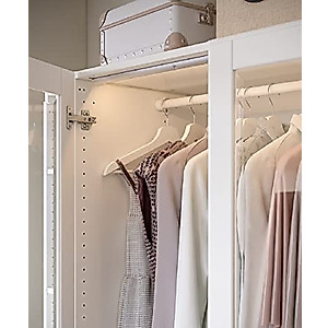 I-K-E-A KOMPLEMENT PAX Wardrobe Clothes Rail, White Closet Rod Hanging Storage Organizer 19 5/8 Inches, 2 Pack