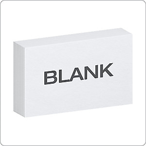 Oxford Index Cards, 500 Pack, 3x5 Index Cards, Blank on Both Sides, White, 5 Packs of 100 Shrink Wrapped Cards (40175)