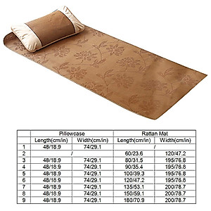 Summer Mattress, Home Cooling Textile Rattan Mat, Foldable Summer Bed Mat Cooling Bed for Home School Dormitory(90 * 195cm)