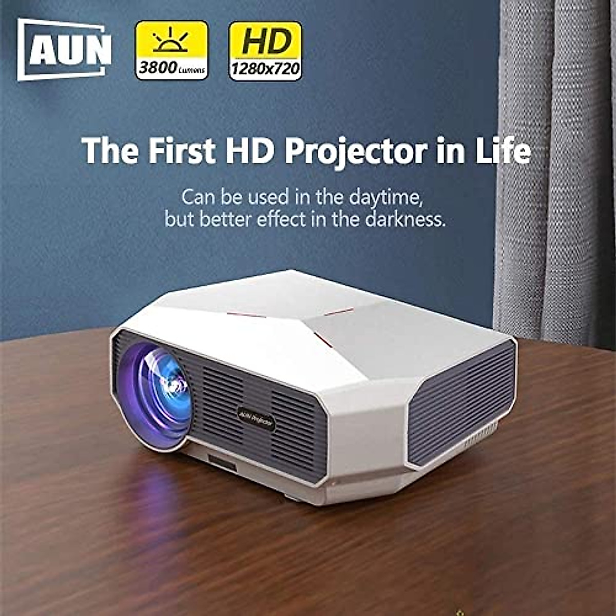 OZELS Portable HD Projector for Home & Outdoor Movies