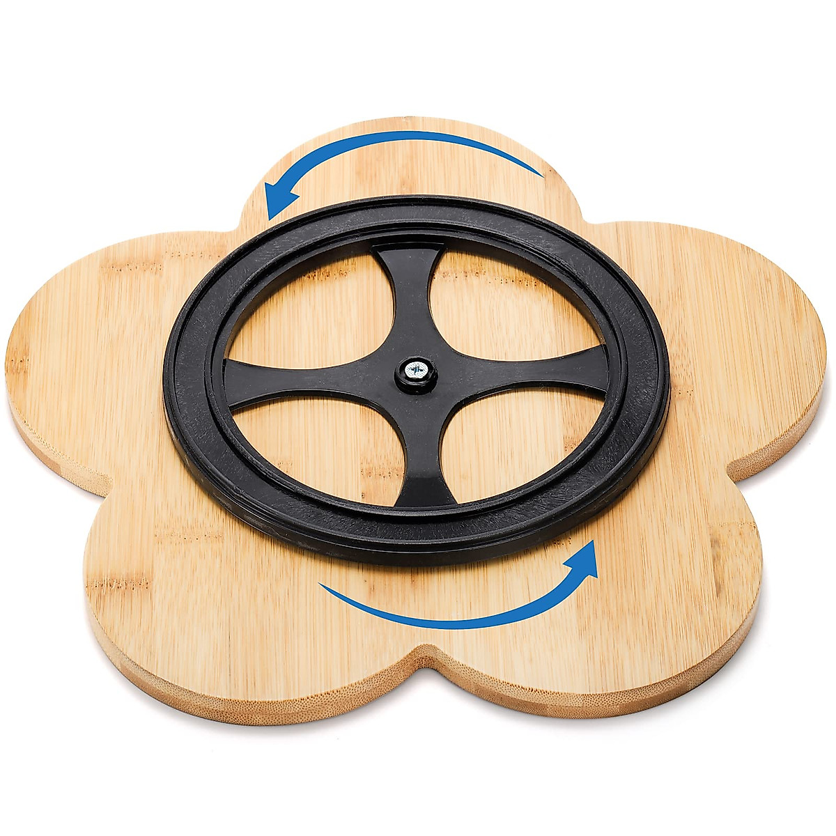 yarlung Lazy Susan Divided Serving Dishes Appetizer Tray, 5 Removable Ceramic Snack Bowls with Lids and Bamboo Platter, Relish Tray Nuts Dishes for Chips, Fruits, Candy