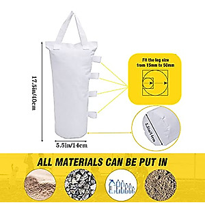 MOPHOEXII Canopy Weights Bag Leg Weight for Pop up Canopy Tent, Sand Bags for Patio Umbrella Instant Outdoor Sun Shelter,4pcs-Pack