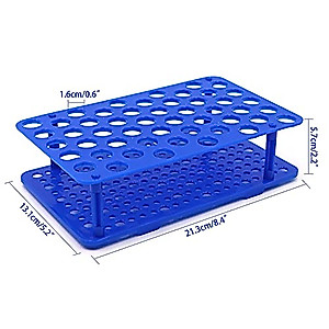 Centrifuge Test Tube Rack for 15ml, Laboratory Plastic Test Tube Rack Holder,Detachable Lab Test Tube Rack, 2 Pack 50 Well