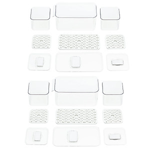 iPEGTOP Fridge Produce Saver Food Storage Bin Containers, Stackable Refrigerator Freezer Organizer Fresh Keeper Container with Vented Lids, 6 Pack