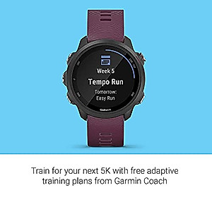Garmin Forerunner 245, GPS Running Smartwatch with Advanced Dynamics, Berry (Renewed)