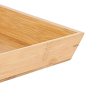 GET - BAMTRY-05 BAMTRY-02 Rectangular 2" Deep Bamboo Serving Tray, 12" x 12"