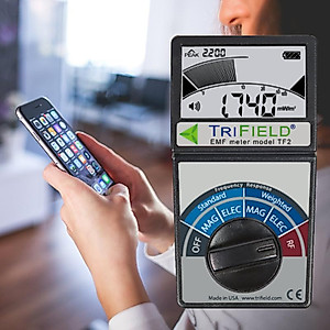 TriField EMF Meter Model TF2 – Detect All 3 Types of Electromagnetic Radiation in 1 Handheld Device: Radio (RF), Magnetic (MF) and Electric Fields - 5G, Cell Towers, WiFi, Bluetooth, and Smart Meters