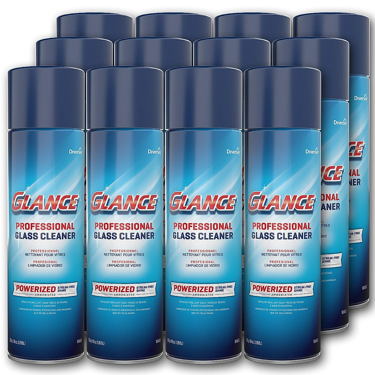 Diversey-904553 Glance Powerized Professional Glass Cleaner, 19 oz. Aerosol Can (12 Pack)