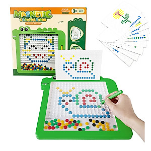 Magnetic Drawing Board for Toddlers & Kids, Rylieditason Montessori Educational Preschool Toy, Large Doodle Board with Magnetic Pen and Beads, Travel Toys for 3 4 5 6 Year Old Boys Girls (Green)