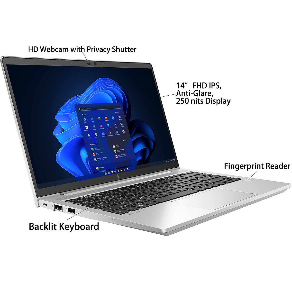 HP EliteBook 640 G9 14" FHD Business Laptop (Intel 10-Core i5-1235U, 16GB RAM, 1TB PCIe SSD) IPS Anti-Glare, Backlit Keyboard, Fingerprint Reader, Thunderbolt 4, Webcam, Wi-Fi 6E, Win 11 Pro - 2023
