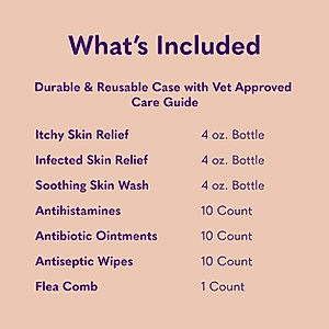 MySimplePetLab Skin & Itch Care Dog Kit | Ketoconazole and Chlorhexidine Anti-Itch Dog Spray | Hot Spot Treatment Itch Relief for Dogs | Hydrocortisone Spray Hypoallergenic Shampoo for Itchy Skin