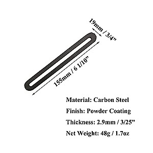 10 Pcs 6 1/10" Adjustable Flat Mending Plate Support with Single Slot, 2.9mm Thickness Steel Slotted Slideable Bracket Straight Repair Fixing Bracket Connector for Wood Furniture Timber PC Case Holder