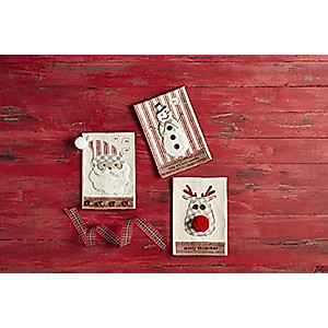 Mud Pie Christmas Appliqué Towel, Snowman, 21" x 14"