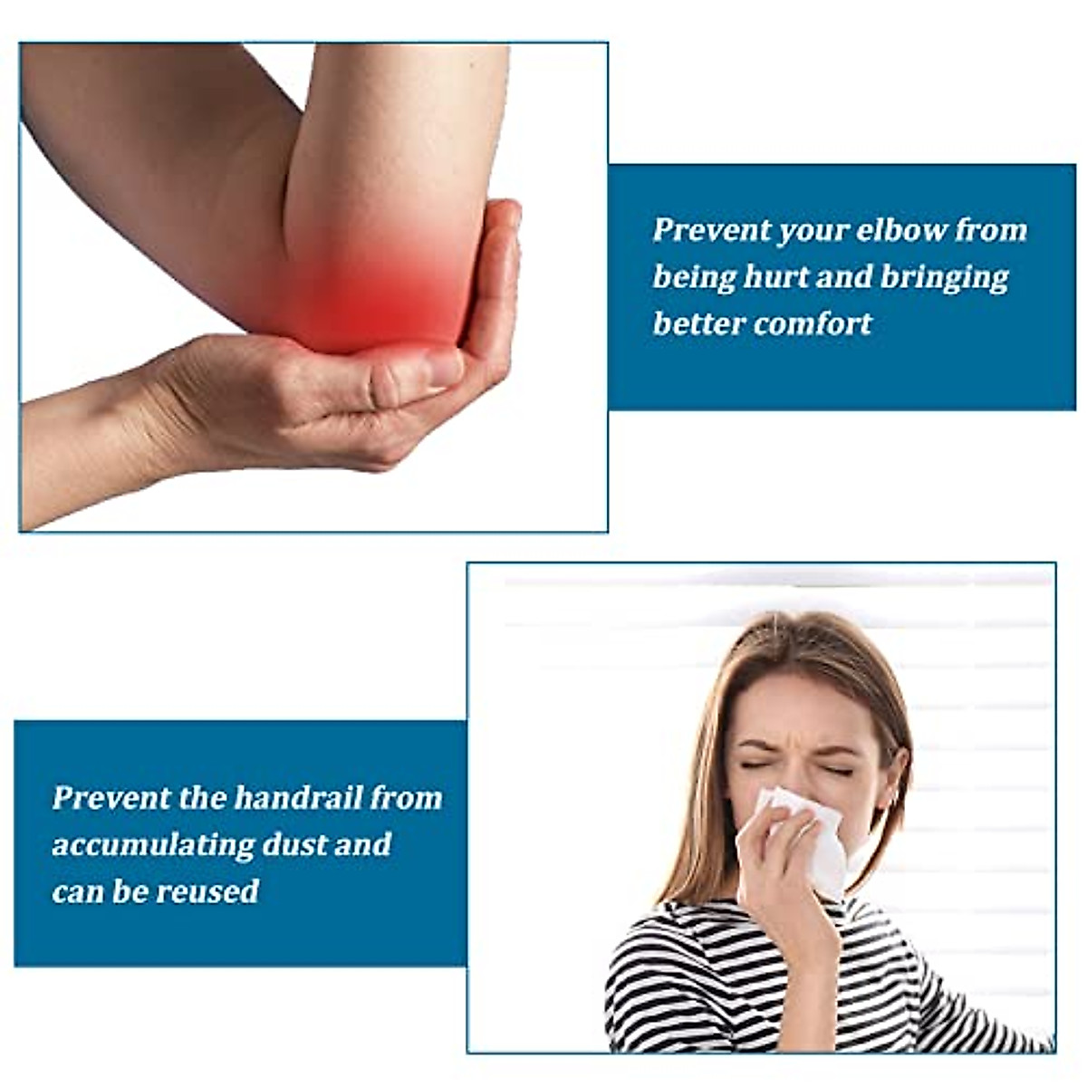 ROLVNHTV Office Chair Arm Cover Chair Armrest Covers Stretchable Pad Padded,Washable Elastic Computer Arm Protectors Rest Sleeves for Home Office Rotating (4 Pieces，Large)