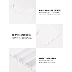 Cosy Pyro 4-Pack Women's Cotton Crop T-Shirts Short Sleeve Solid Cropped Athletic Top Round Neck Casual Workout Yoga Tees Black/Gray/White/Army M