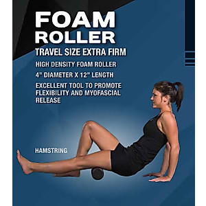 Pro-Tec Athletics High Density Foam Rollers, 4 by 12-Inch, Black