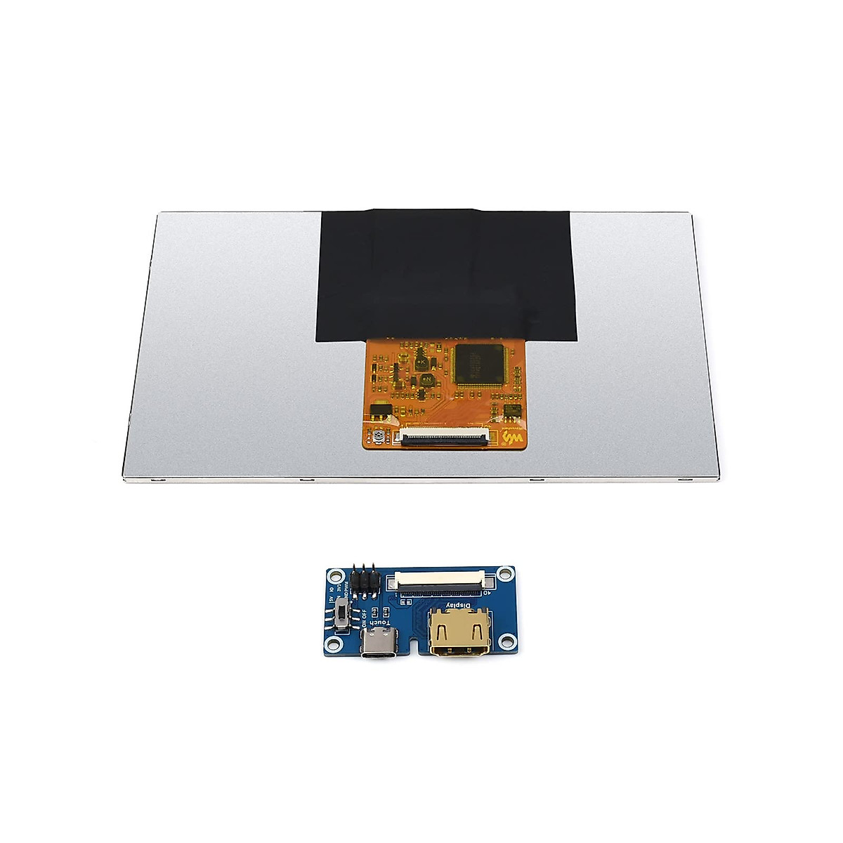 waveshare 7inch IPS Integrated Display Compatible with Raspberry Pi 4B/3B+/3B/2B/B+/A+/Zero/Zero W/WH/Zero 2W Supports Jetson Nano and Windows PC 1024 × 600 Resolution No Touch with Accessories