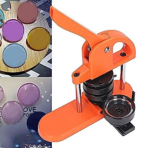Button Maker Kit with 100PCS Pin Parts Circle Cutter Pin Manual, DIY Button Press Machine for Festivals, Businesses, Families, School Events - ABS Material (25mm)