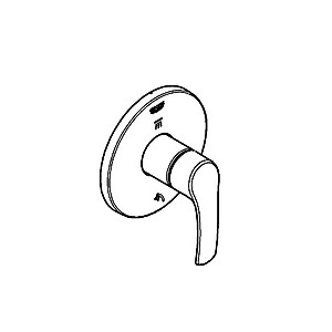 Eurosmart New Single-Handle 3-Port Diverter Valve Trim Kit with Lever Handle