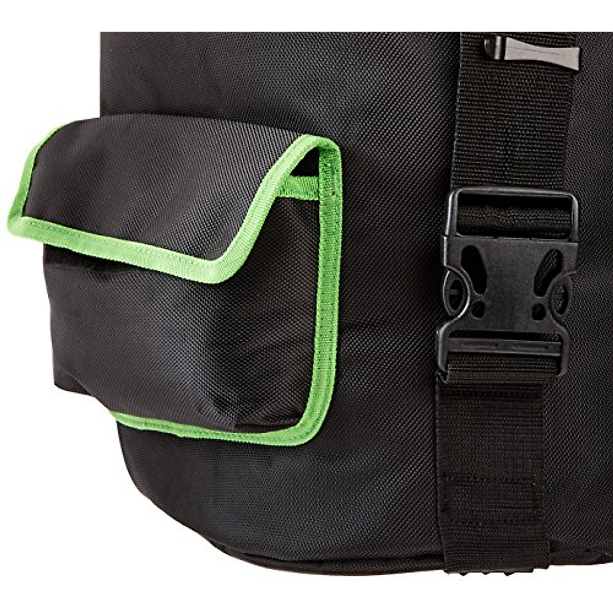 Hilmor HVAC/R Refigerant Tank & Utility Backpack with 8 Carabiner Loops & Storage Pocket, Black & Green, 1891628