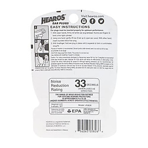 HEAROS Xtreme Ear plugs - Best In Class Noise Cancelling Disposable Foam Earplugs With NRR 33 Hearing Protection, 14 pairs
