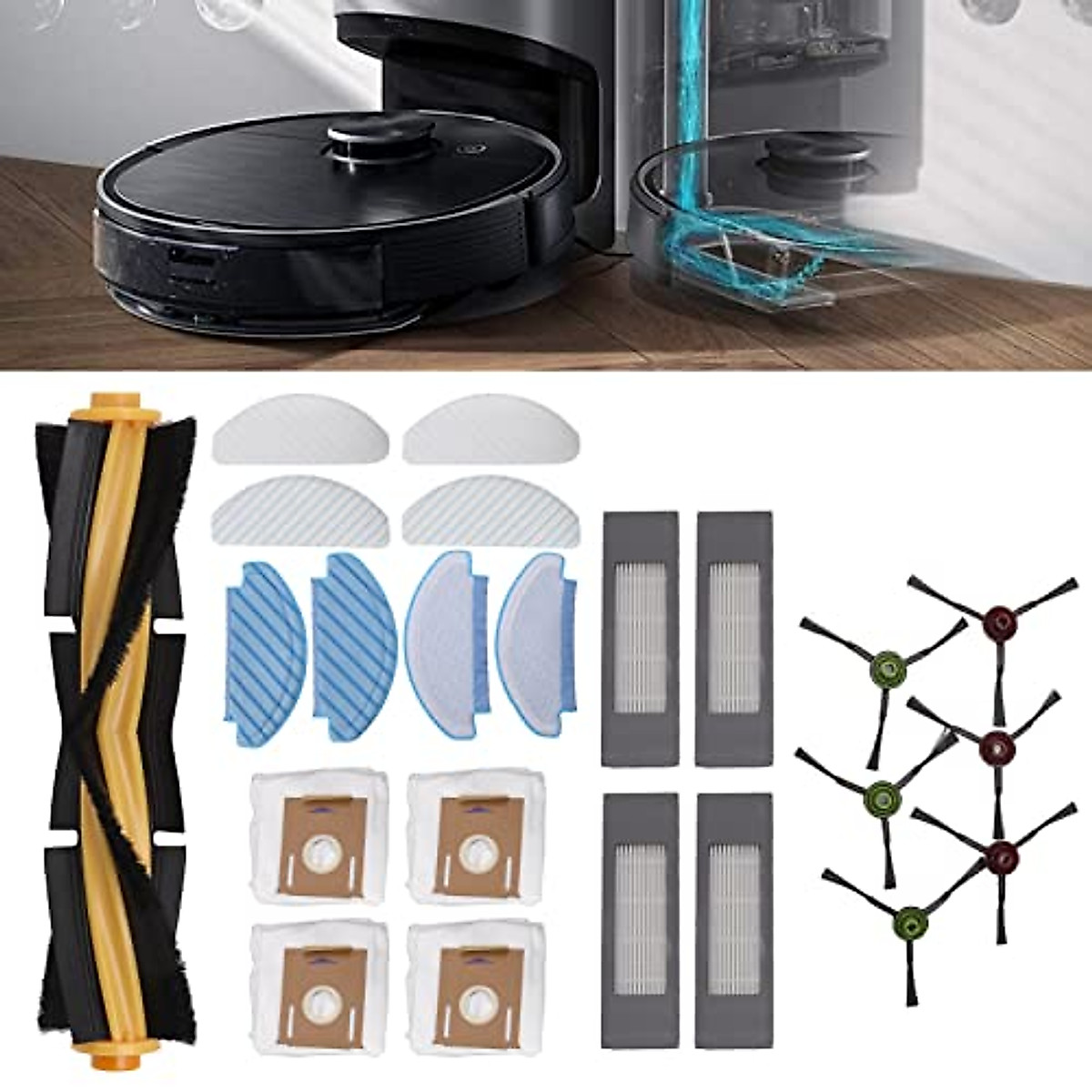 Robotic Vacuum Cleaner Replacement Parts, Accessories Kit Replacement for DEEBOT OZMO T8 T8aivi