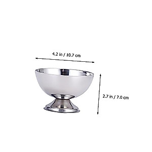 HOMSFOU 2 pcs Glass It Restaurants Trifle Fruit Has Bowl Cup Footed Creme Containers Cream Cereal Dishes Wedding Plates Metal Brulee Hot L and Chilled Snacks Champagne Tumblers Restaurant