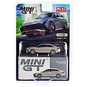 Hyundai Elantra N Cyber Gray Metallic Limited Edition to 2400 Pieces Worldwide 1/64 Diecast Model Car by True Scale Miniatures MGT00386
