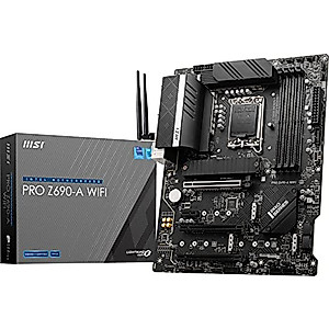MSI PRO Z690-A WiFi ProSeries Motherboard (12th/13th/14th Gen Intel Core, LGA 1700 Socket, DDR5, PCIe 5, 2.5G LAN, M.2 Slots, Wi-Fi 6E, Bluetooth 5.3, ATX)