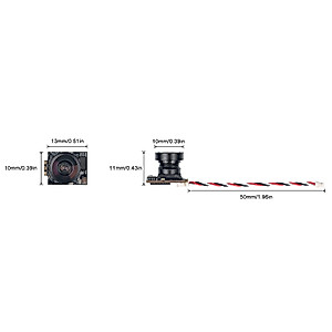 BETAFPV C02 FPV Micro Camera 1/4’’ CMOS Sensor 1200TVL 2.1mm Lens NTSC FOV 160 Degree with Global WDR for Micro Whoop Drone Like Meteor Cetus Series Drones
