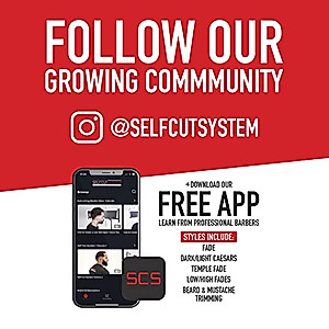 SELF-CUT SYSTEM 2.0 - LED Lighted Black Lambo 3 Way Mirror with Free Educational Mobile App