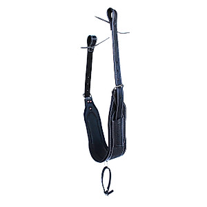 CHALLENGER Horse Western Tooled Padded Leather Rear Flank Back Saddle Cinch Billets 9782BK