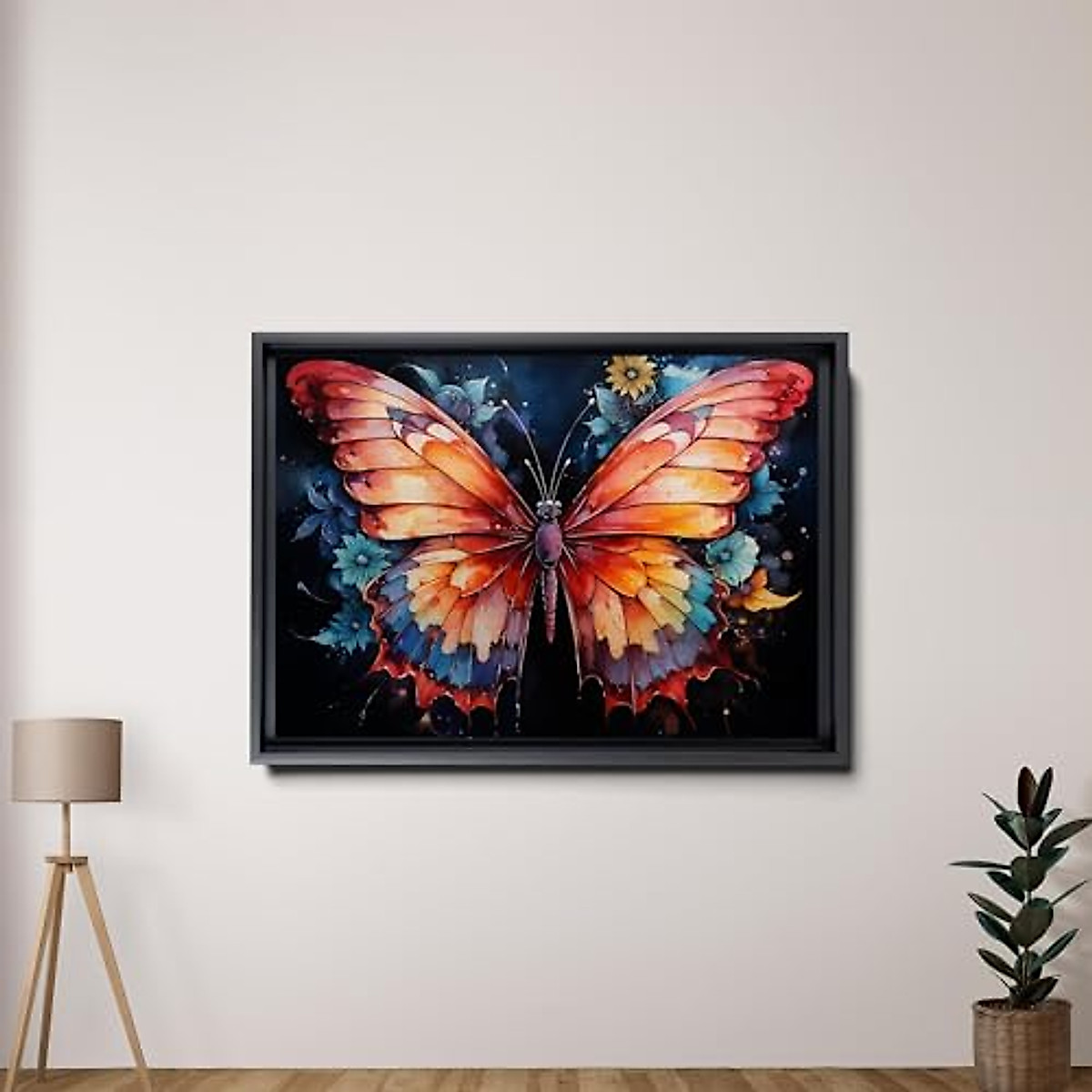 Abstract Painting Buy Canvas Wall Art, Butterfly Painting Art, Butterfly canvas, bedroom Butterfly wall art,Watercolor abstract Butterfly canvas painting