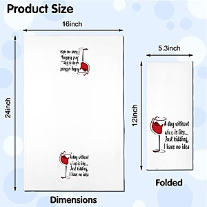 RZHV Like Just Kidding Kitchen Towel, Funny Sayings Dish Towel Gift for Women Sisters Friends Mom Aunty Hostess, Housewarming New Home