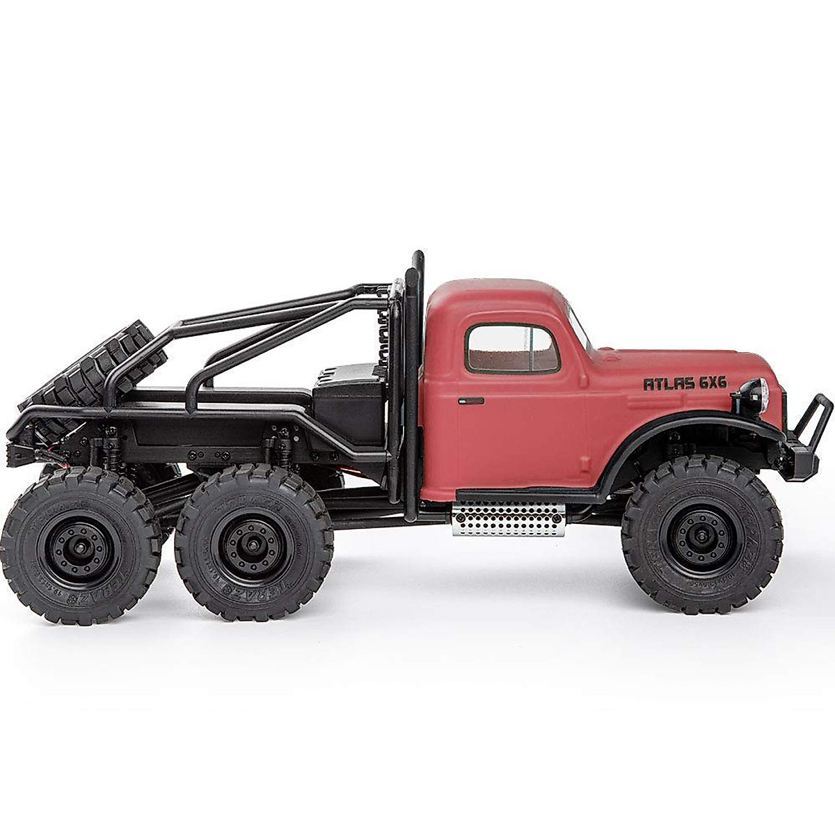 Fms 1:18 Atlas 6X6 Crawler RTR Waterproof Remote Control Car with LED Lights All Terrain Hobby Off Road RC Truck Electric Toy for Kids and Adults (Red)