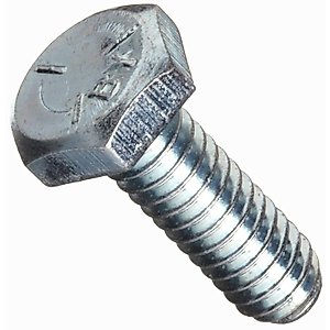 Newport Fasteners 1/4 inch x 5/8 inch Hex Cap Screw Grade 5 Zinc Plated Steel (Quantity: 100 pcs) Made in USA, 1/4-20 x 5/8 Hex Bolt/Coarse Thread/Fully Threaded