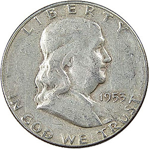 1953 S Franklin Half Dollar VF Very Fine 90% Silver 50c US Coin Collectible