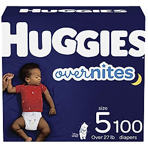 Huggies Overnites Diapers, Size 5