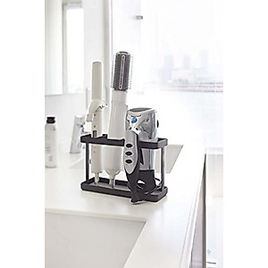 Yamazaki Home Haircare Appliances Holder | Steel | Hair Care, One Size, Black