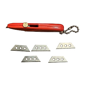 Mini Keychain Knife Box Opener for Keyring - 3 Inch Utility Knife on Keychain with 5 Extra Blades - Small Cutter for Opening Packages