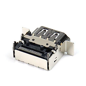 Aosai 2pcs HDMI-Port Replacement for Xbox Series X, Display Socket Jack Connector Replacement for XSX Console, Original OEM Quality (for Xbox Series X, Sliver - 2 Pcs)