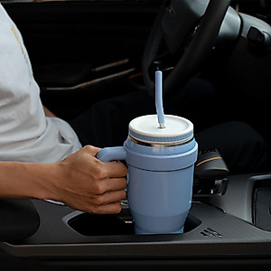 Sursip 40 oz Mug Tumbler,Stainless Steel Insulated Tumbler with Non-Removable Handle–Keeps Drinks Cold up to 24 Hours–Sweat Proof, Dishwasher Safe,BPA Free,Fit in Car Holder-Mild Mint