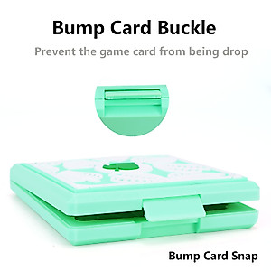 LightPro Game Card Case for Nintendo Switch,Portable & Thin Hard Shell Box, Protective Shockproof Cartridge Holder Carrying Storage Case Box with 12 Cartridge Slots for Switch NS NX(Green Leaf)