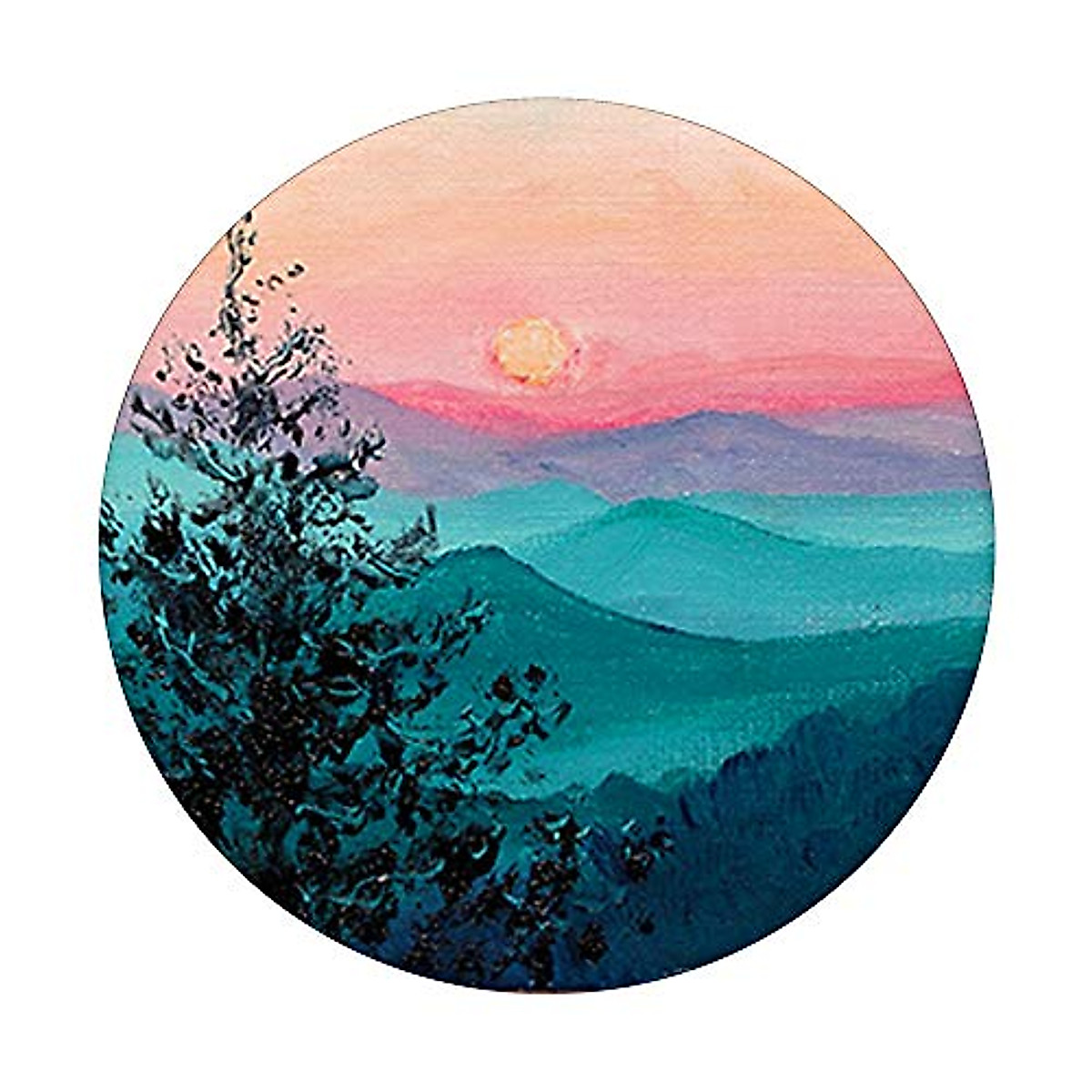 Cool Mountains Watercolor Painting Design Outdoor Lovers PopSockets Swappable PopGrip