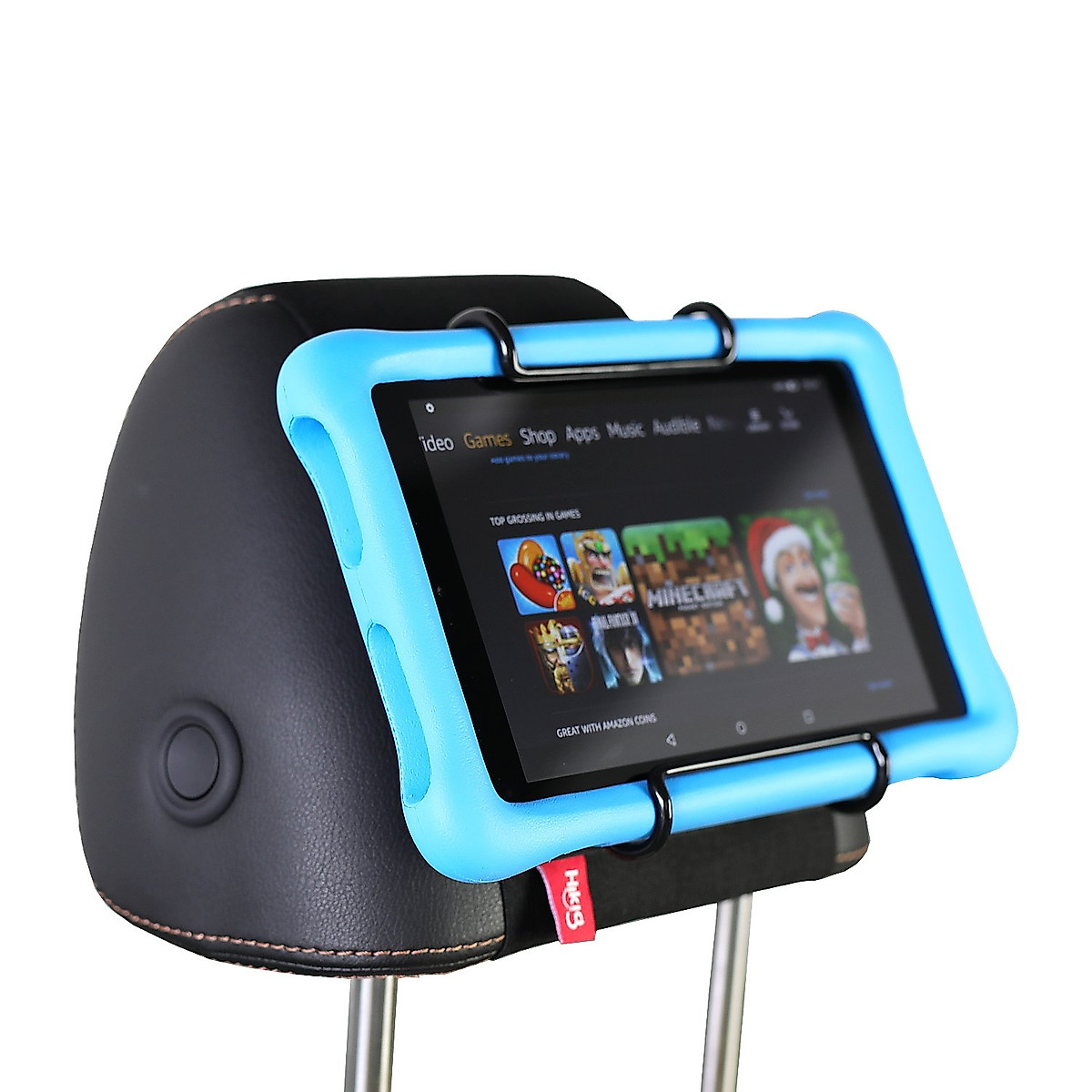 Hikig Tablet Holder for Car, Car Headrest Mount Holder for Back Seat, Tablet Car Holder for Kits with Elastic Strap & Anti-Slip Holding Clamps, Fits All 7-12" Tablets