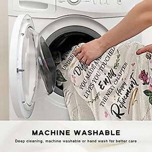 Usweethm Best Retirement Gifts for Women 2023 Retired Gifts for Women Retirement Gifts for Teachers Nurses Mom Grandma Friend Funny Farewell Gifts for Coworkers Boss Retirement 50X60 Inch