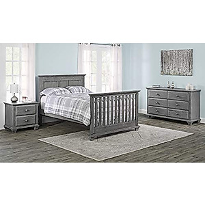 Oxford Baby Kenilworth 4-in-1 Convertible Crib, Graphite Gray, GreenGuard Gold Certified
