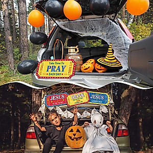 MotiMind 6 Pcs Religious Giant Carnival Ticket Cutouts Halloween Trunk or Treat Decor Carnival Party Decorations Circus Theme VBS Vacation Bible School Supplies Decor