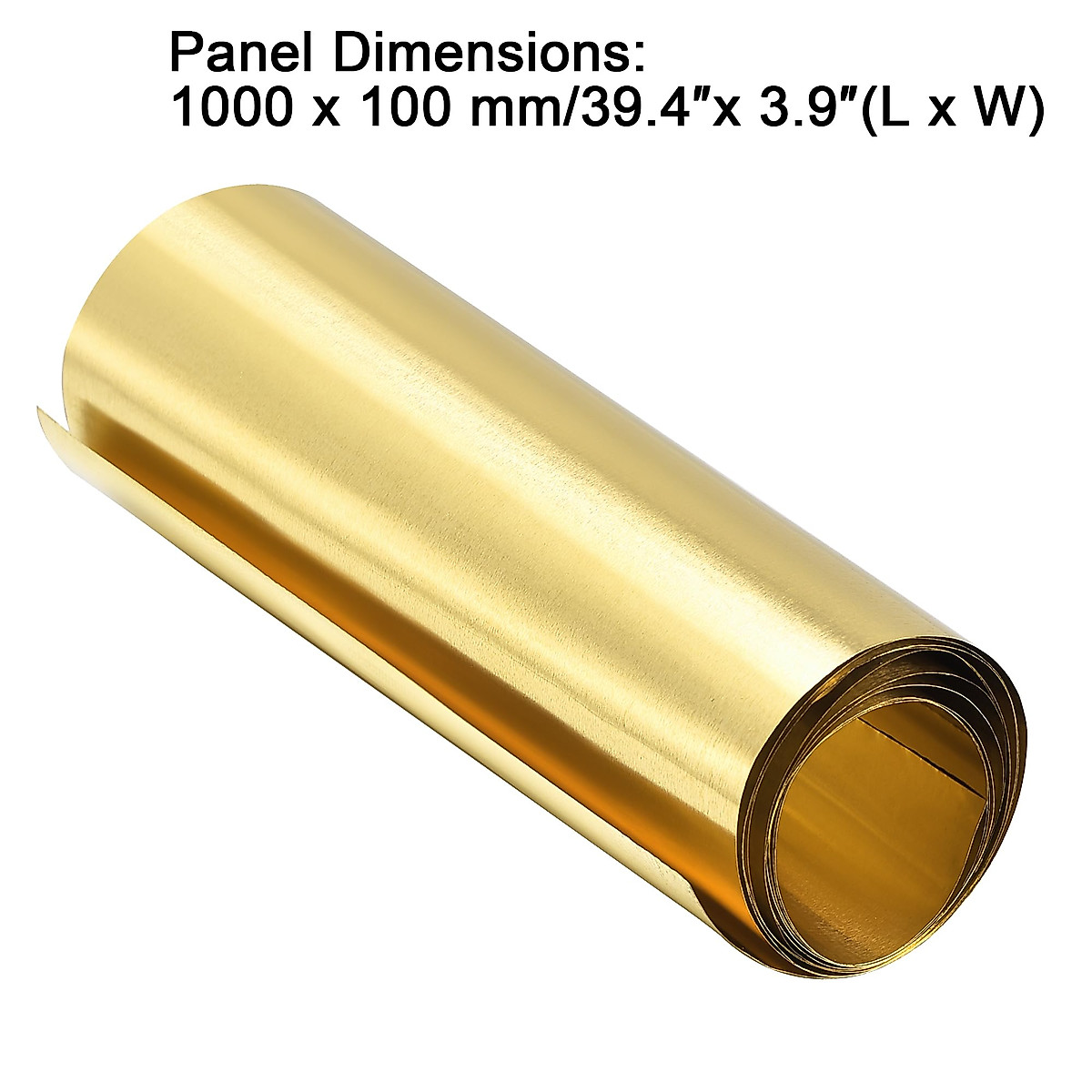 uxcell Brass Sheet Roll, Metal Foil Plate 1000mm x 100mm x 0.01mm 2pcs