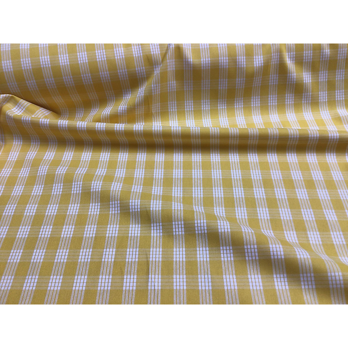 Yellow Palaka Hawaiian Print Fabric by The Yard